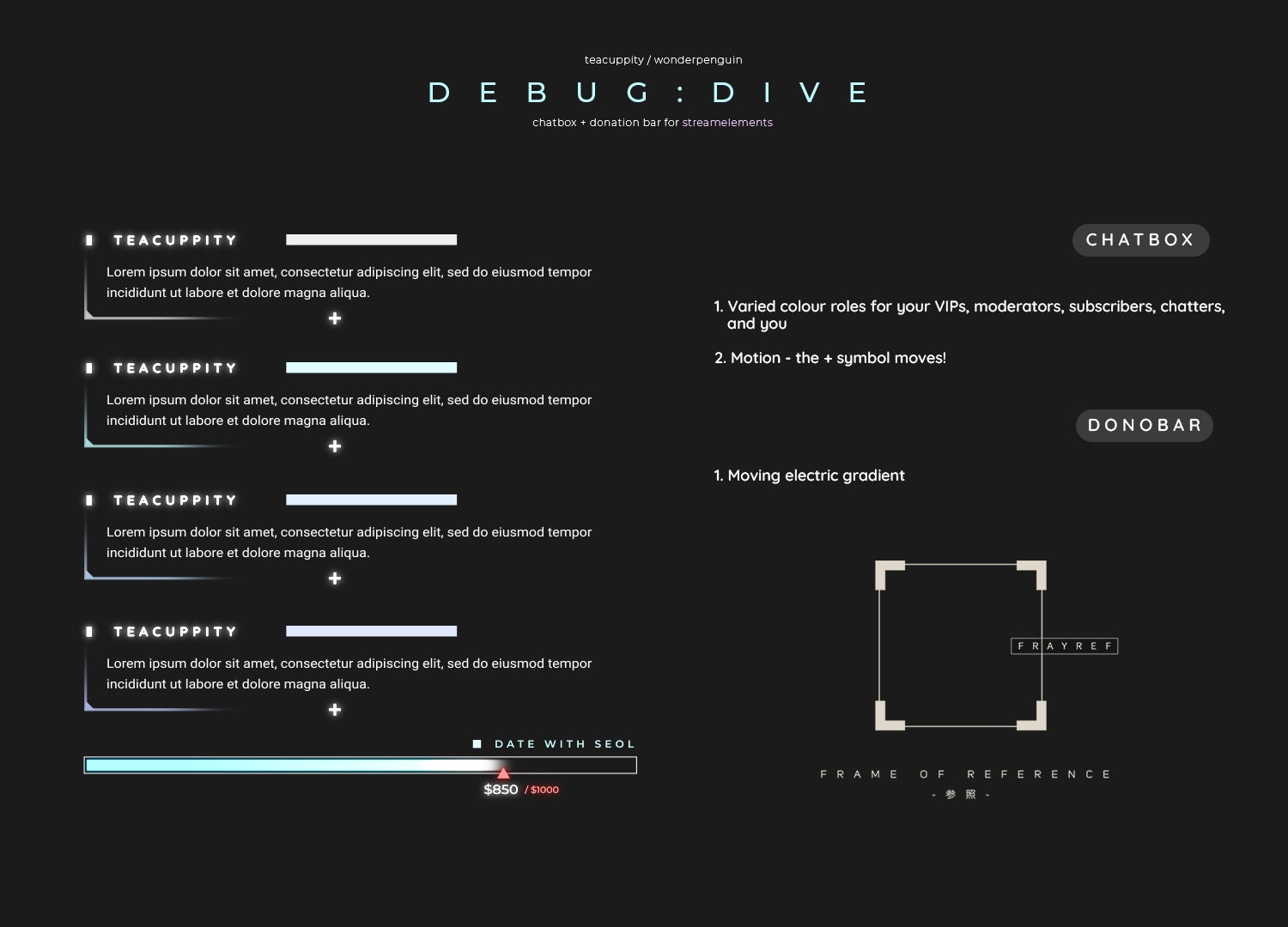 D E B U G : D I V E Chatbox Stream Goal Widgets | Stylish Tech With ...