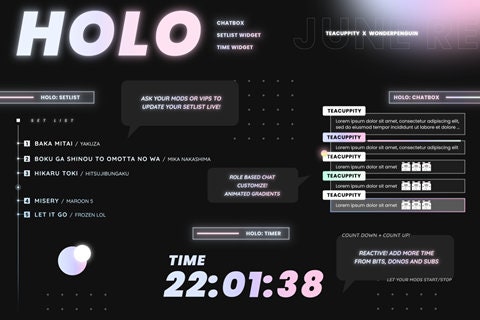 HOLO Chat Widget | Holographic Minimal | Customizable Colors | for ...