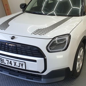 JCW Bonnet Stripes Black & Transparent OEM Spec for Mini Countryman U25 ...