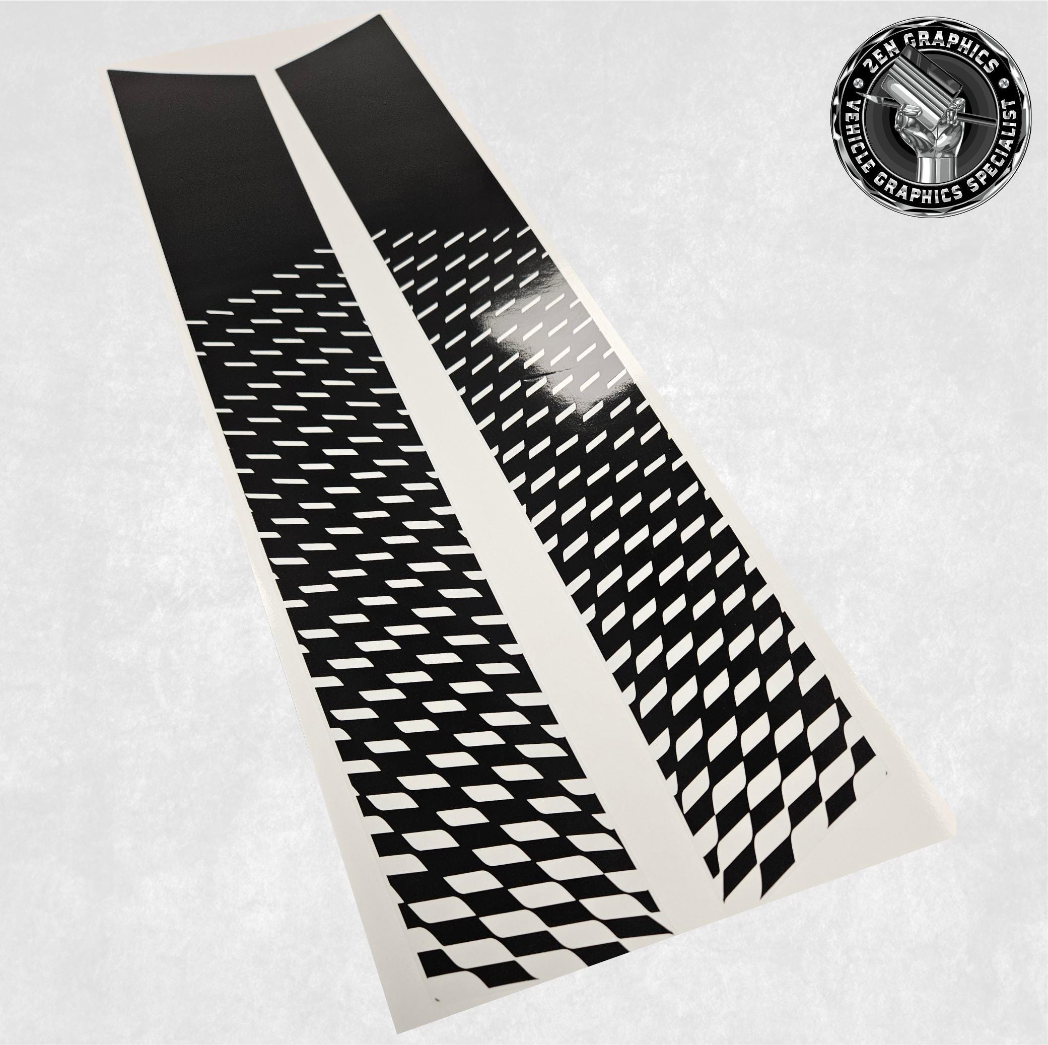 Transparent and Black Bonnet Stripes for Mini Cooper Gen 2 R55 / R56 ...