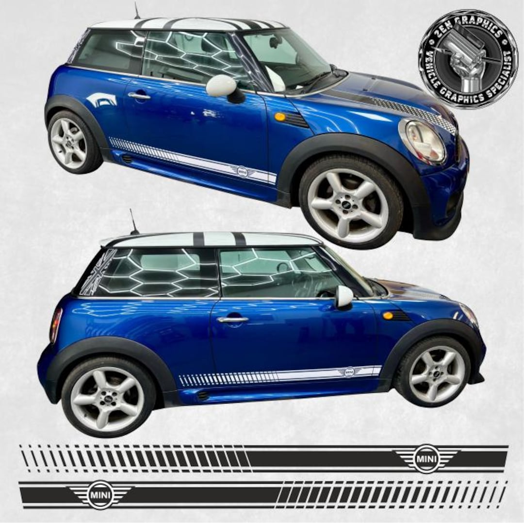 Side Stripes for Mini R56 Cooper One / Cooper S Decals / Stickers ...