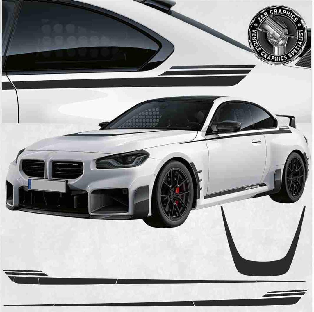 Bonnet & Side Stripes to Fit BMW M2 G87 Decals Stickers Correct Size ...