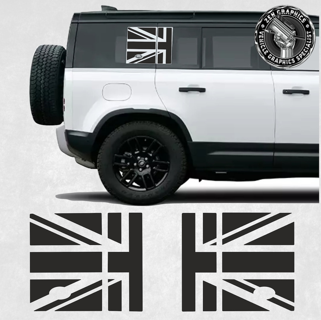 Union Jack Decals to Fit 2020+ Defender 110 Side Panel Graphics ...
