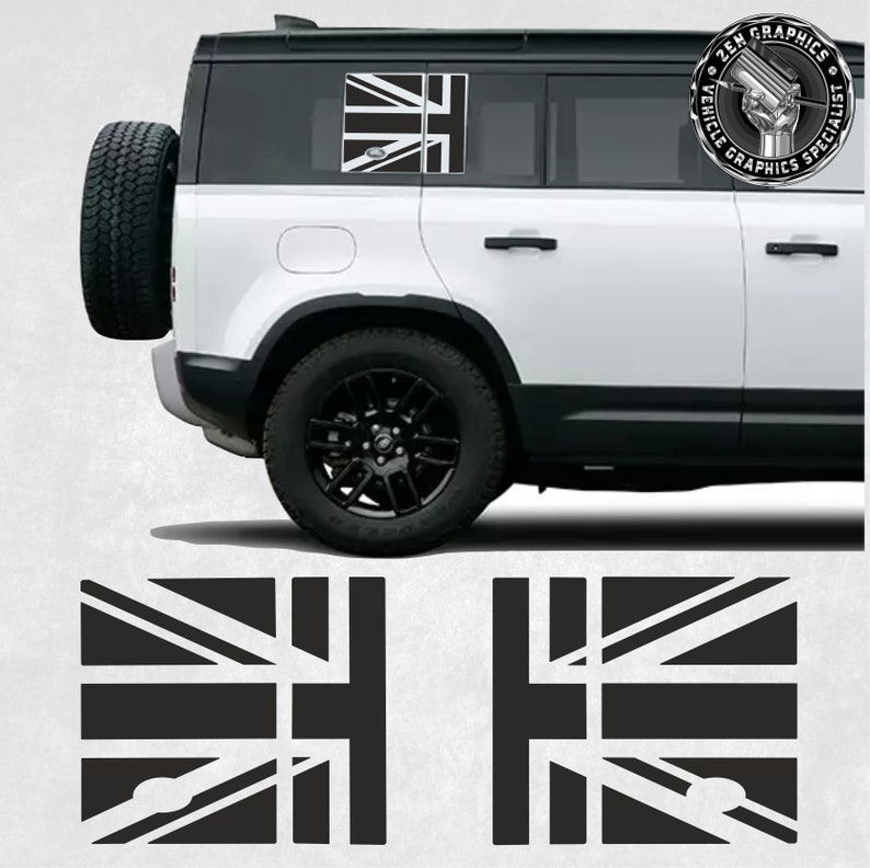 Union Jack Decals to Fit 2020+ Defender 110 Side Panel Graphics ...