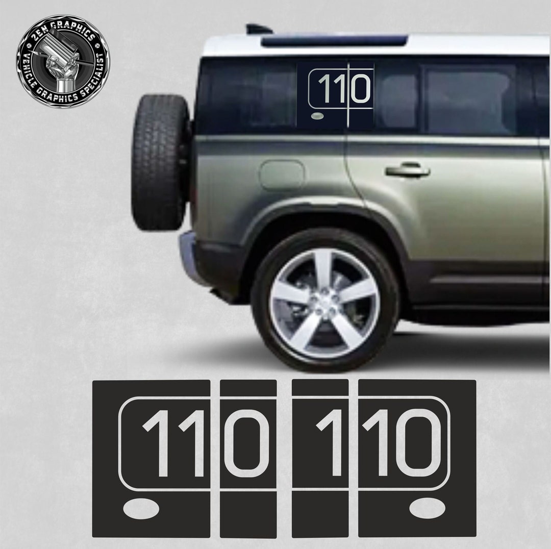 Decals to Fit 2020+ Defender 110 Side Quarter Windowpanel Vinyls ...