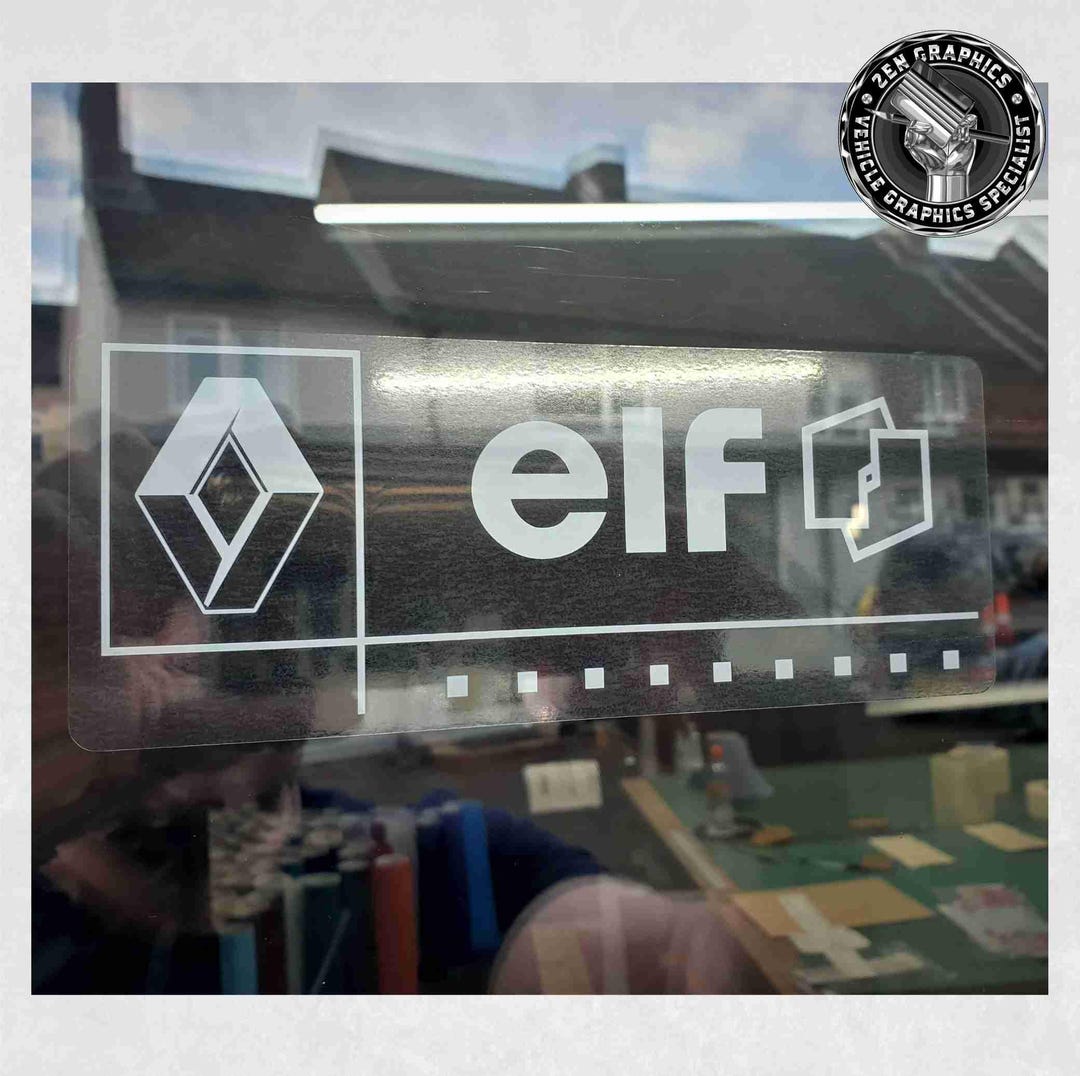 Rear Glass Elf Oil Decal Reno Clio Megane MK2 Replacement Sticker ...