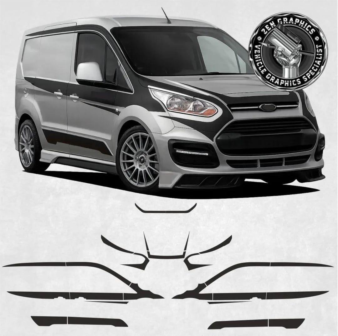Stripes for Ford Transit Connect Short Wheel Base UK ST RS Sport Style ...