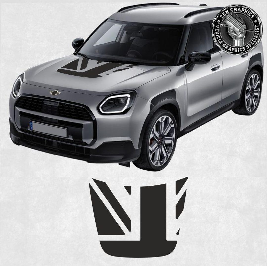 Bonnet / Hood Union Jack Decal to Fit Mini U25 Countryman Cooper S ...