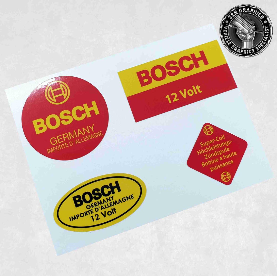 Engine Bay / Compartment Decals Bosch Blue Ignition Coil Replacement ...