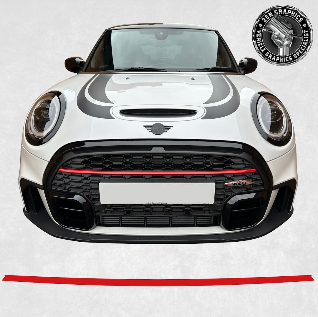 Front Grille Vinyl Stripe for Mini Lci2 F55 / F56 / F57 Cooper S / JCW ...
