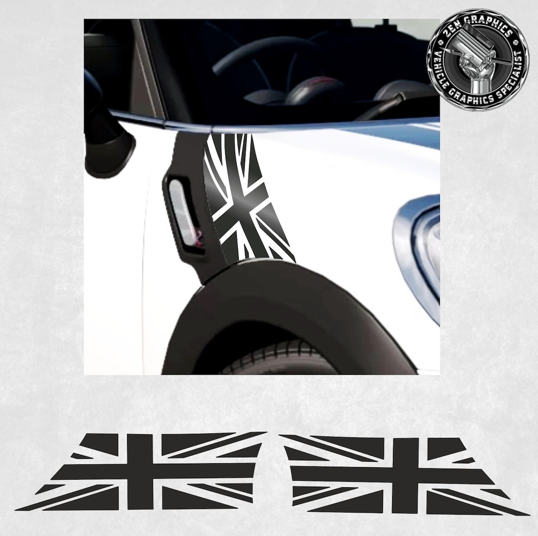 Side Bonnet Union Jacks to Fit Mini R60 Countryman & R61 Paceman Decals ...
