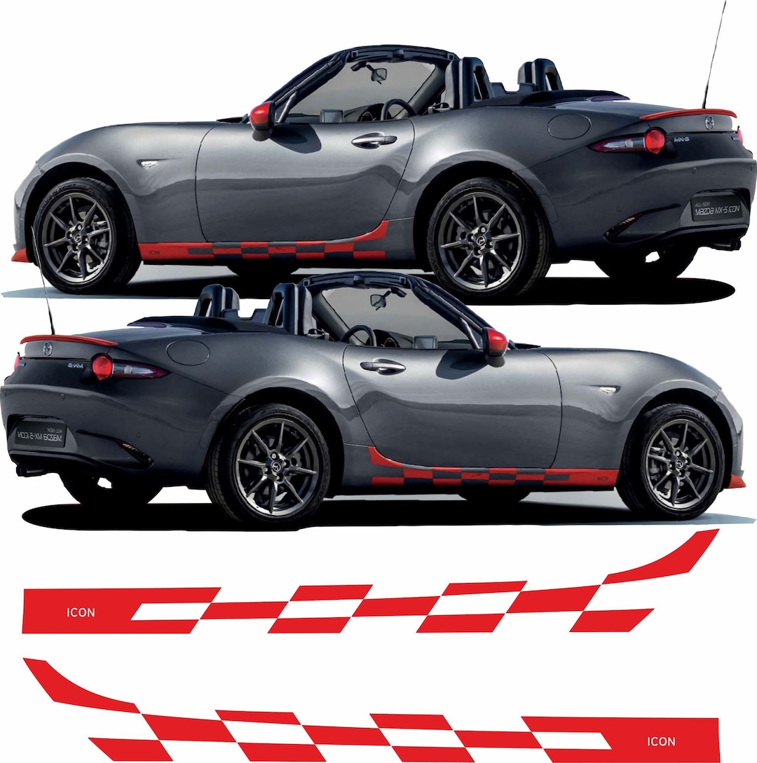 Side Stripes Kit to Fit Mazda MX-5 Icon 2016 Onwards Style Stickers ...