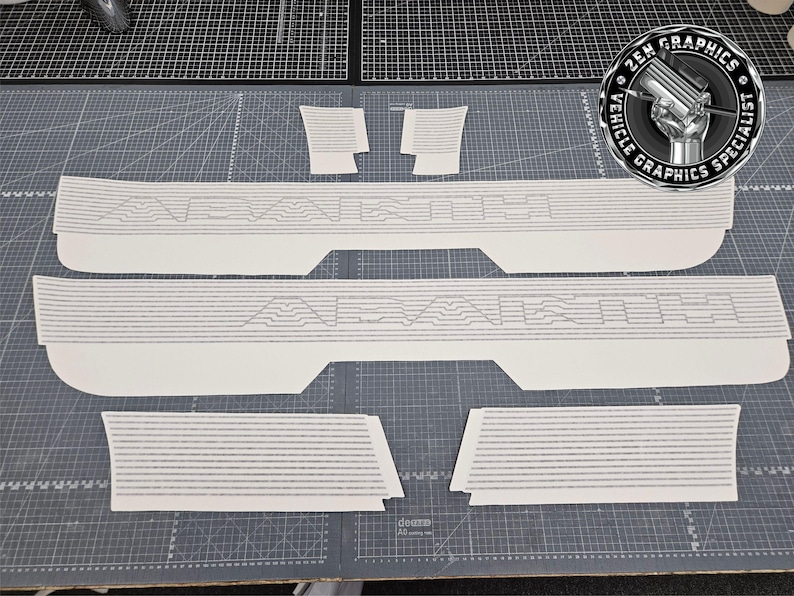 Side Decals for Abarth 500e BEV Electric Stickers Graphics Foils ...
