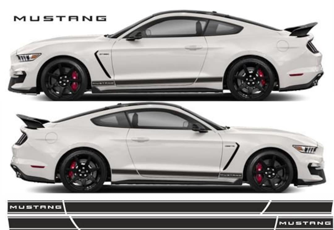 Side Stripes Kit to Fit Ford Mustang GT S550 2015 Onwards Stickers ...