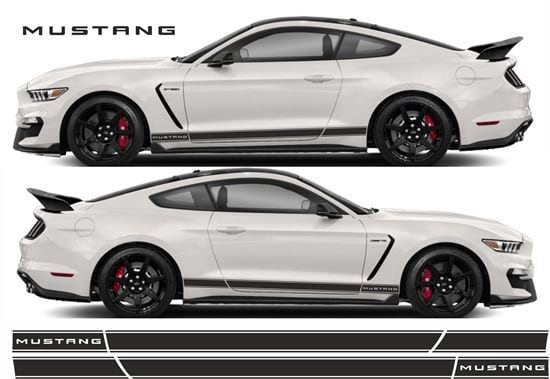 Side Stripes Kit to Fit Ford Mustang GT S550 2015 Onwards Stickers ...