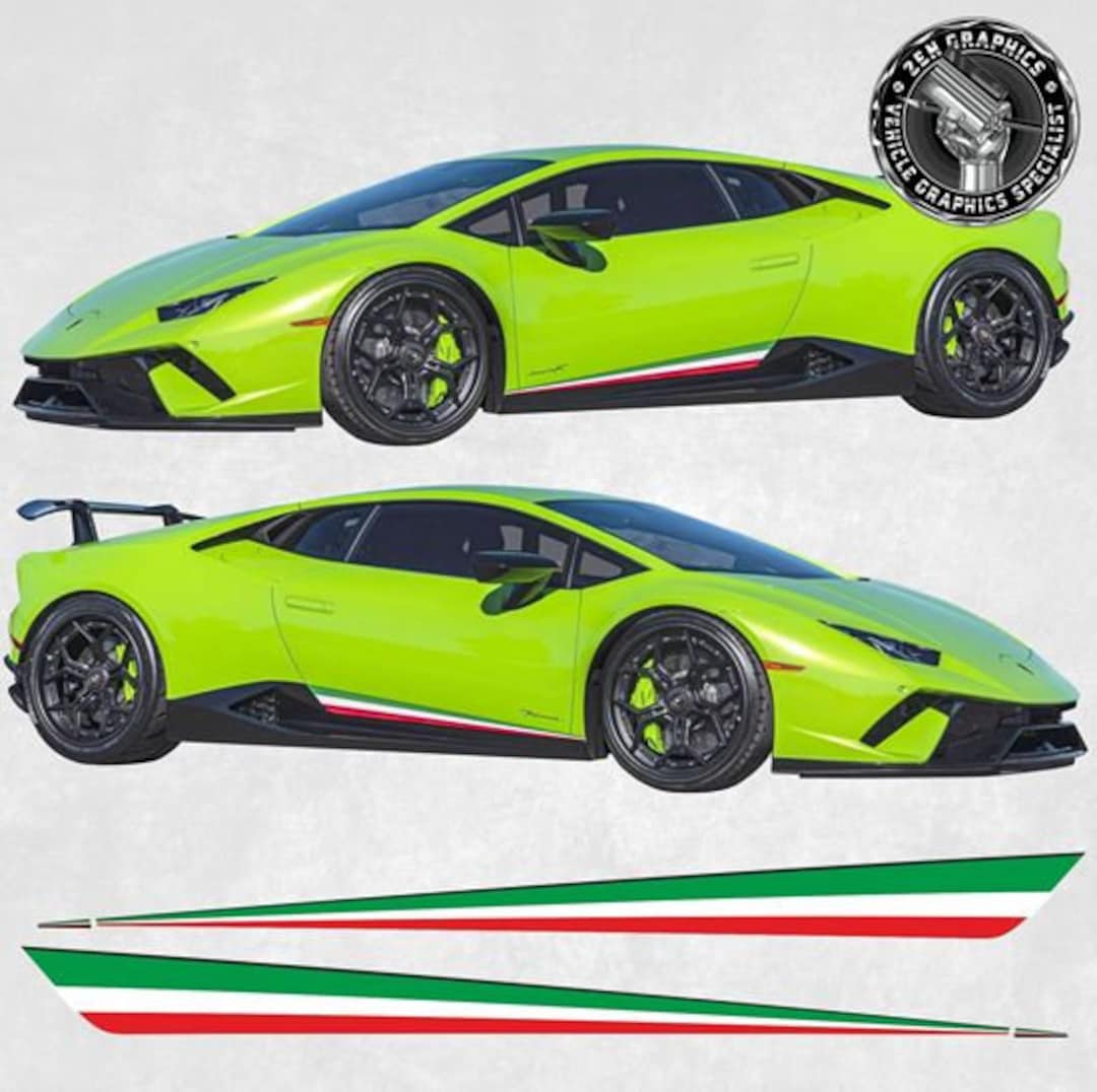 Italian Side Stripes for Lamborghini Huracan Performante / Spyder Decals Stickers Vinyl - Etsy