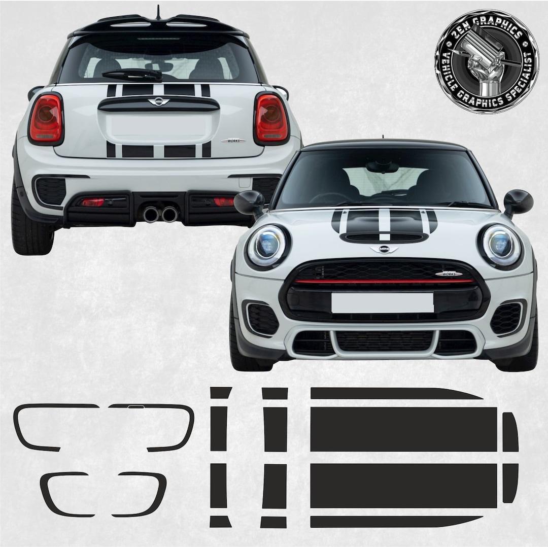 Bonnet and Boot Stripes Kit to Fit Mini F55 / F56 John Cooper Works ...