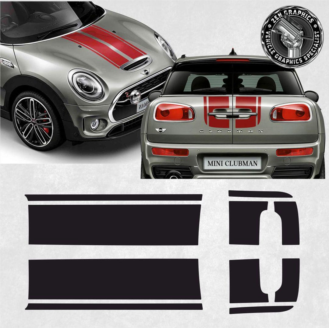 Bonnet and Rear Stripes to Fit Mini F54 Clubman Cooper S JCW All4 ...