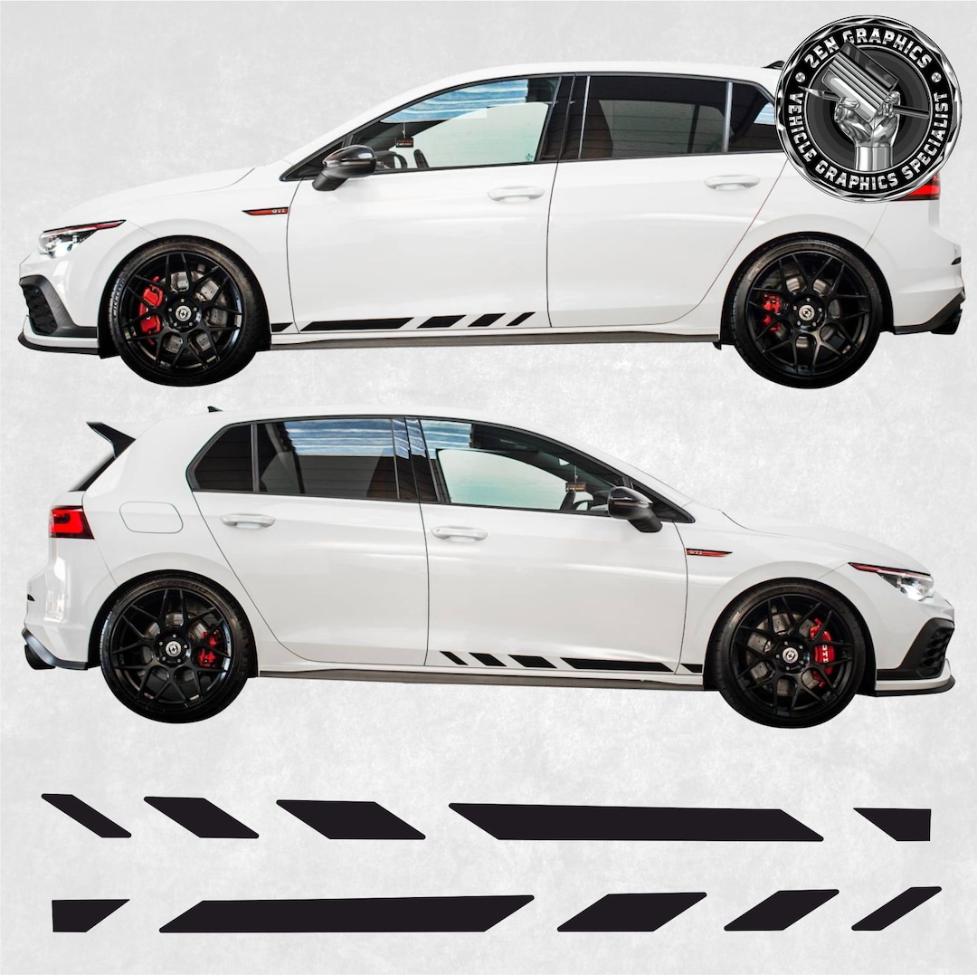 Side Stripes Kit to Fit Golf GTI MK8 Clubsport Style Stickers Decals ...