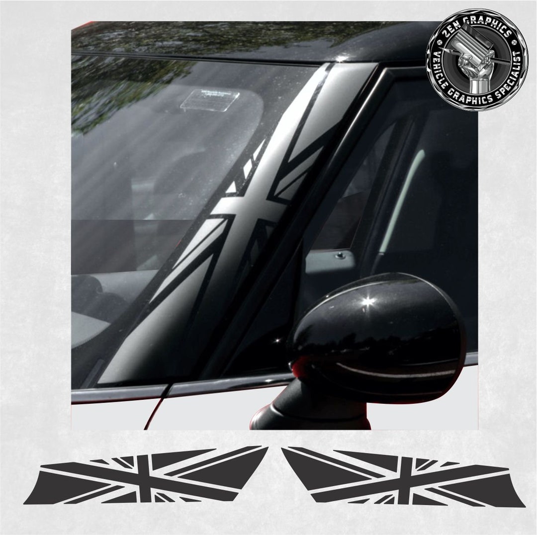 A Pillar Union Jacks to Fit Mini F56 Base / Lci / Lci2 Cooper S / JCW ...