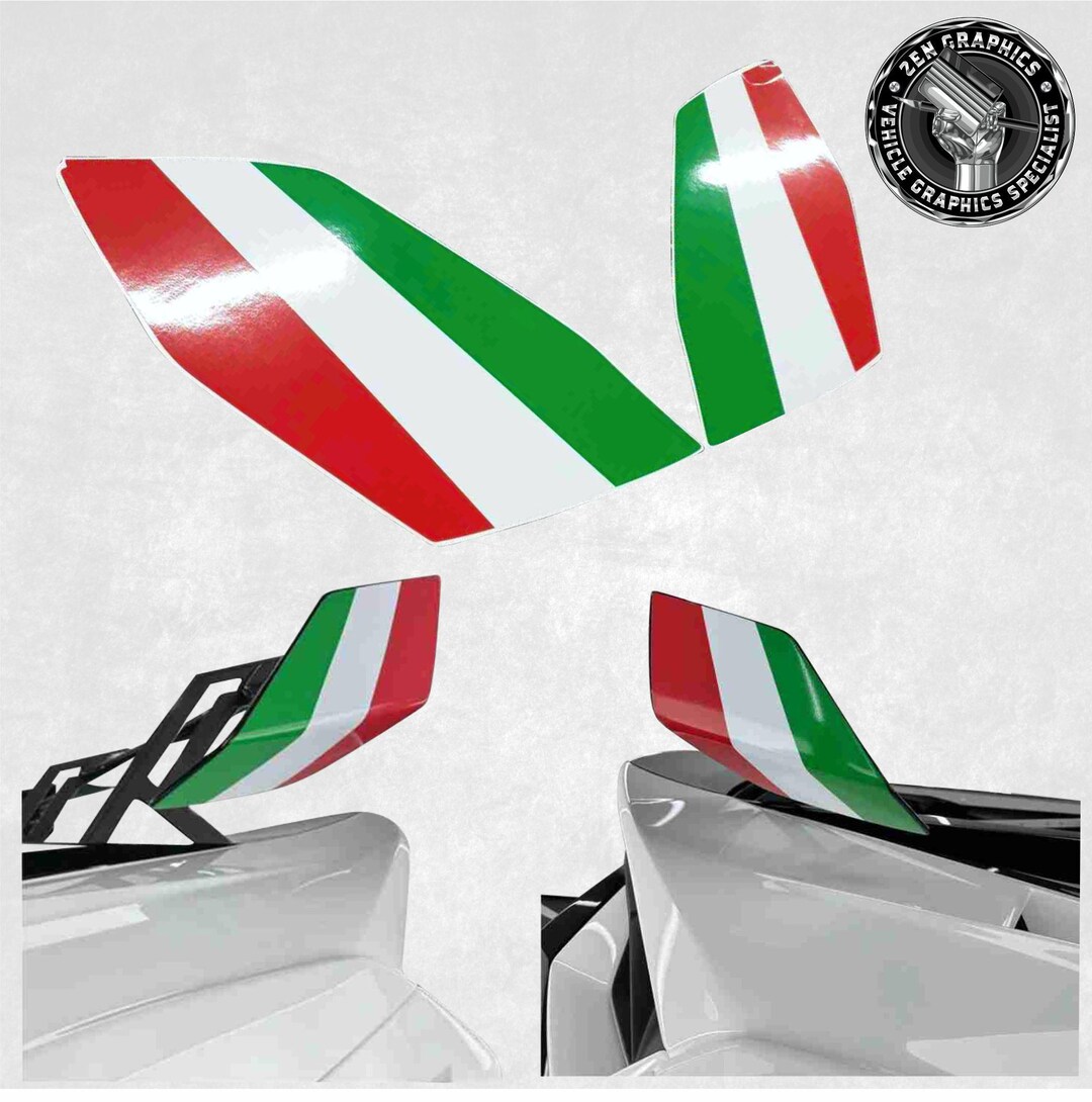 Italian Wing Decal Kit to Fit Lamborghini Huracan STO Italia Decals ...