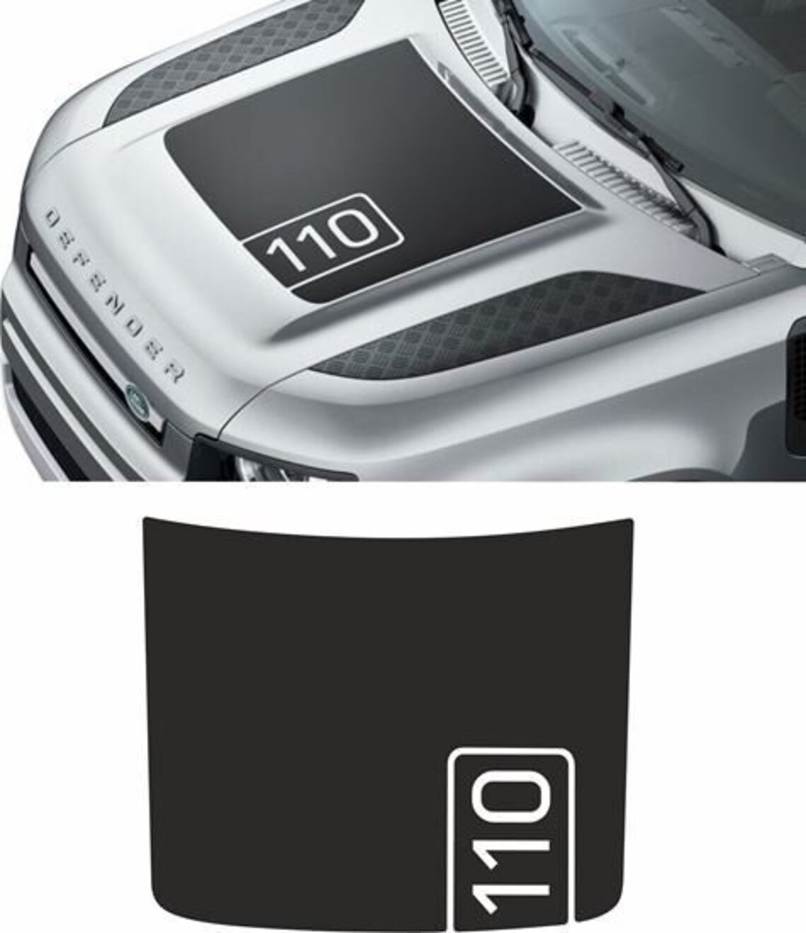 110 Bonnet Decal to Fit 2020 Defender 110 Front Vinyls Graphics ...