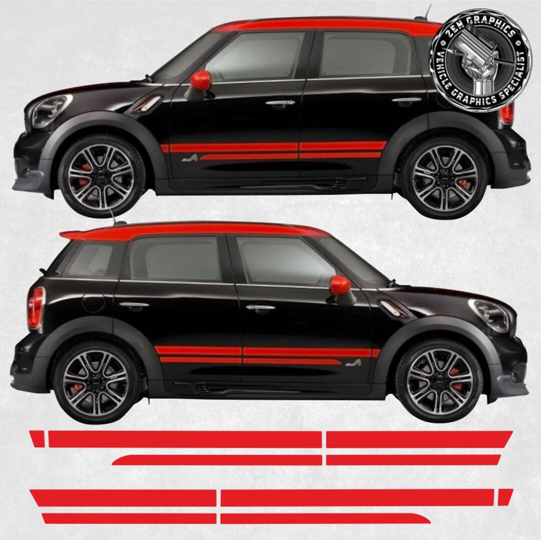 Side Stripes Kit to Fit Mini R60 Countryman Cooper S / JCW Dual Sport ...