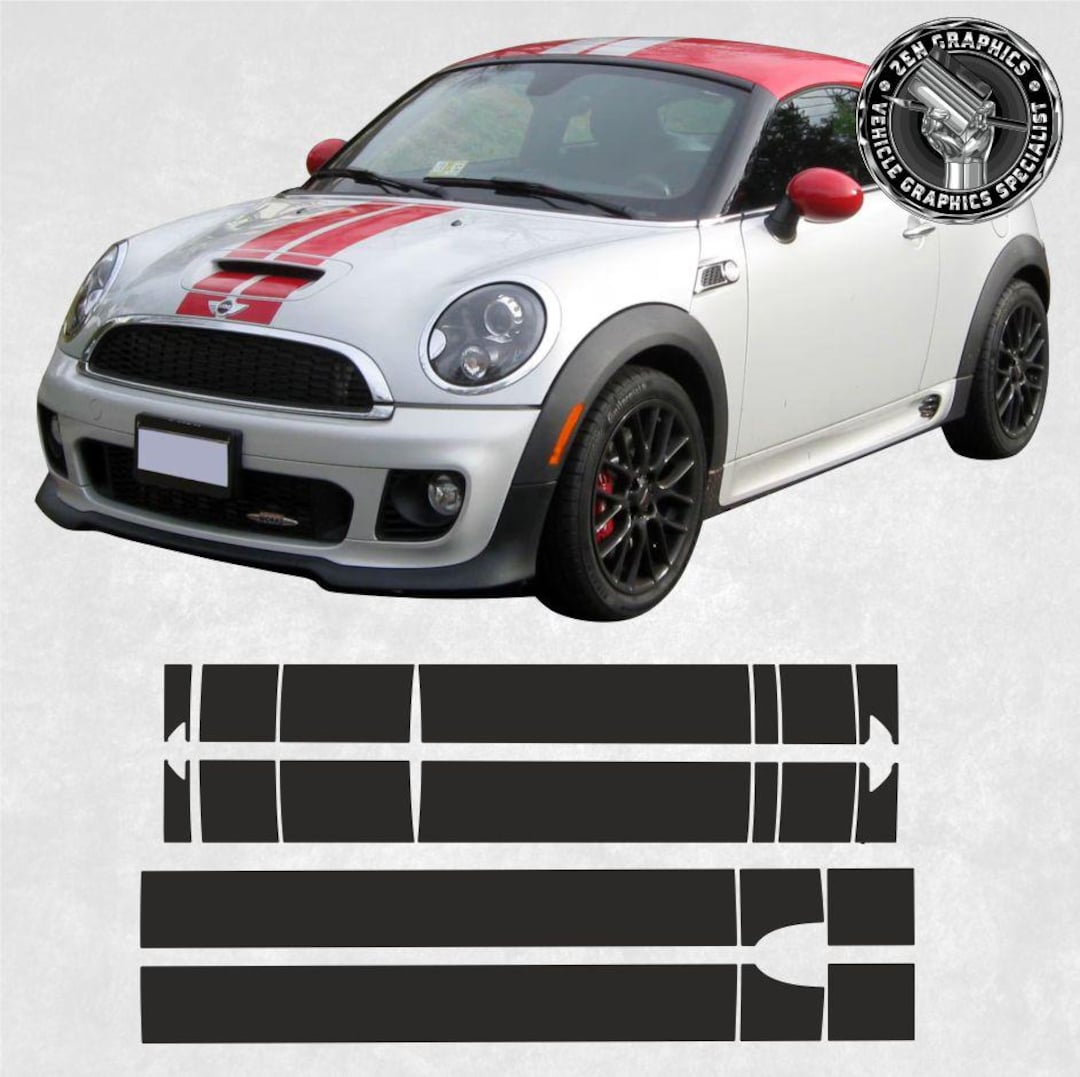 Over the Top Stripes to Fit Mini R58 Cooper S & JCW Stickers Factory ...