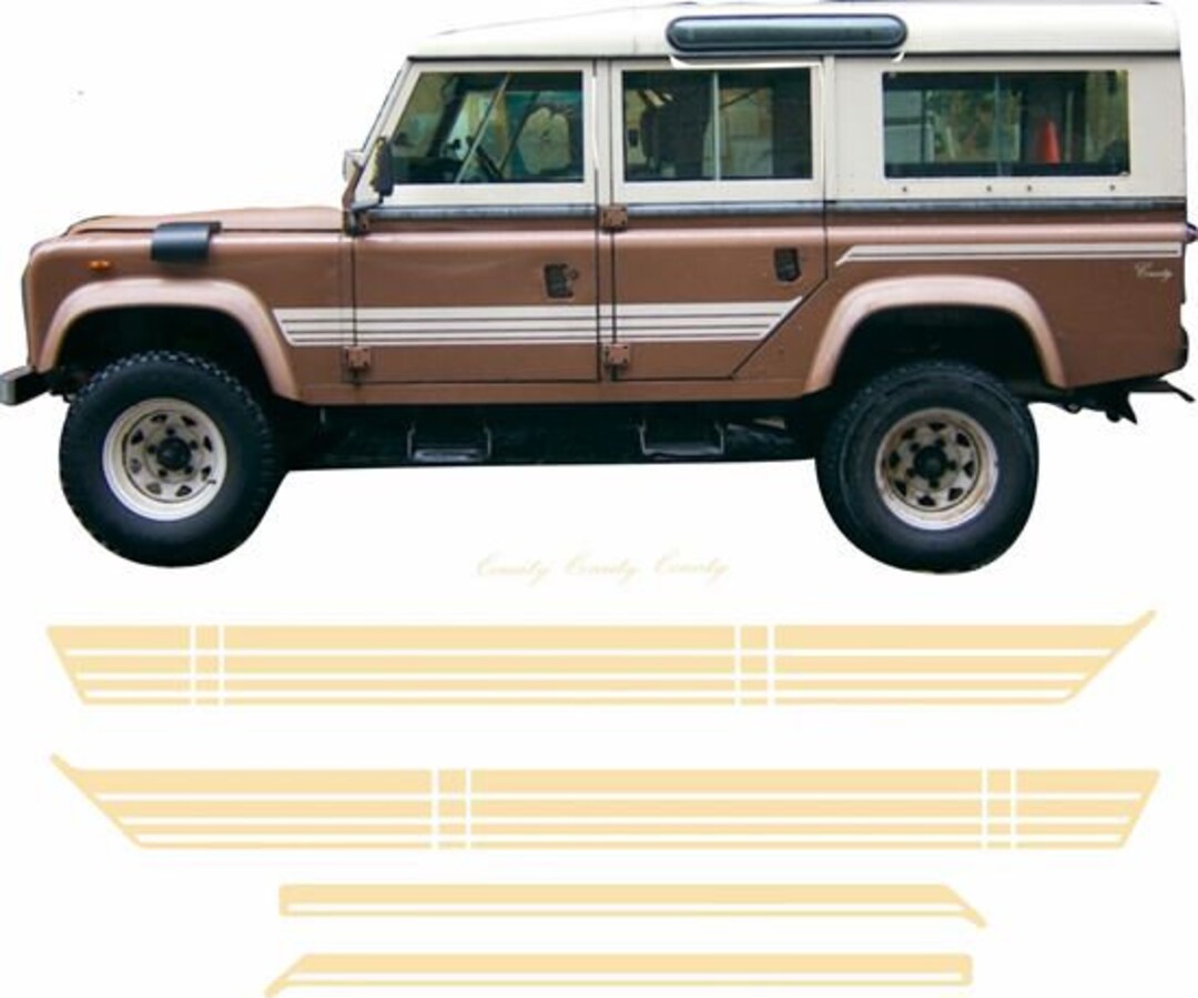 Defender 110 1983 - 1984 County Stripes Decals Stickers Adhesive Foils ...