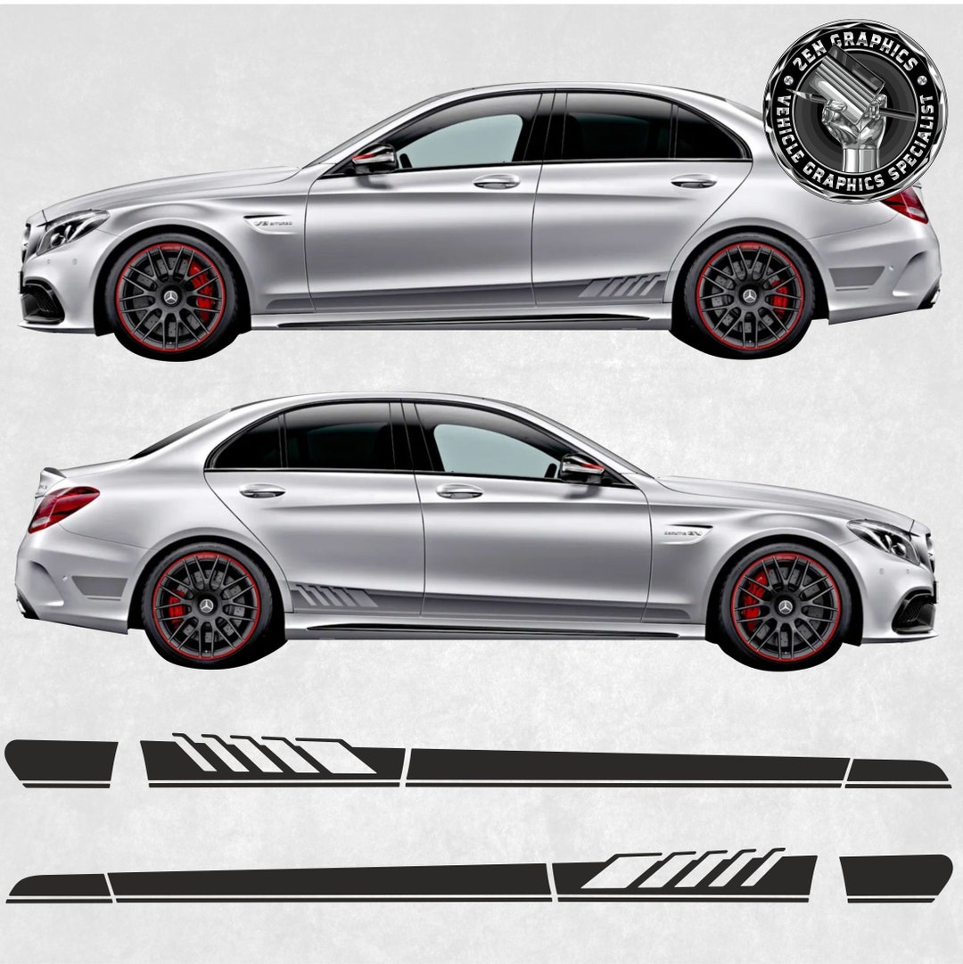 Side Stripes Kit to Fit Mercedes C63 S AMG Edition 1 Sedan / Saloon ...