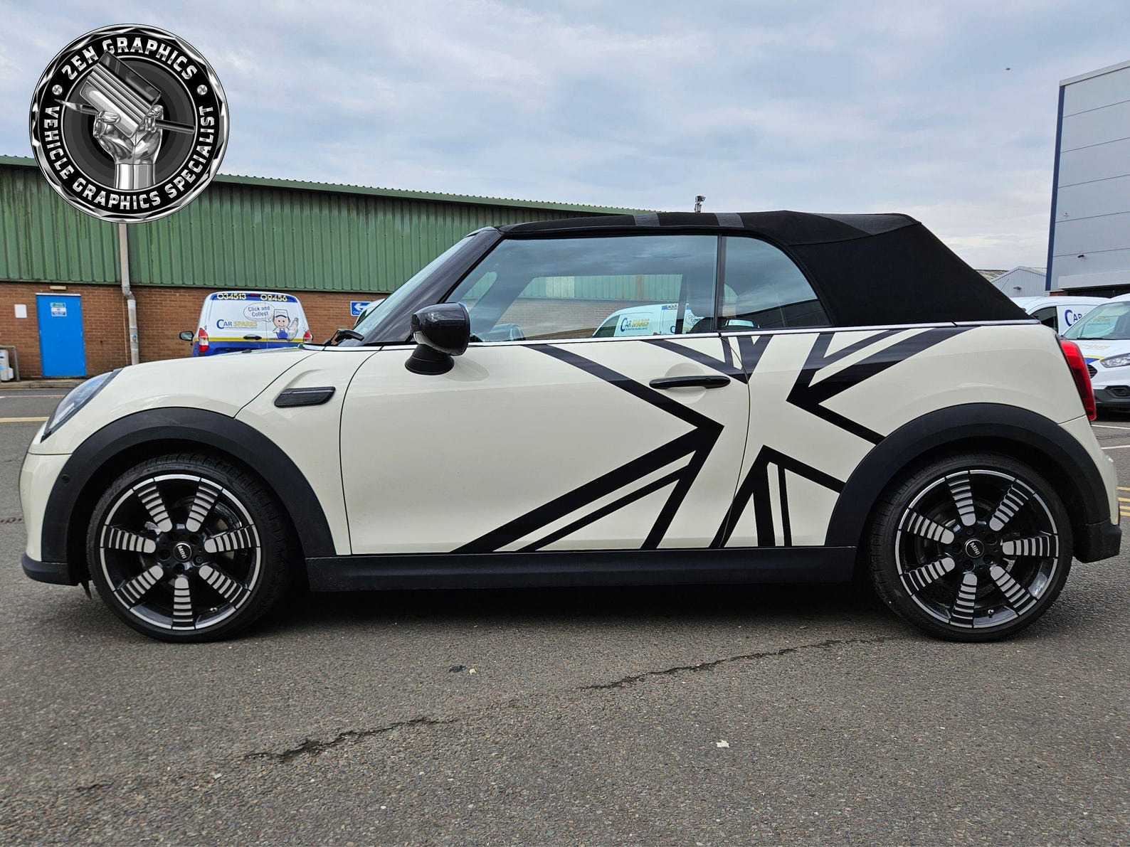 Union Jack Side Decals to Fit Mini F56 3 Door F57 Cabriolet Cooper S ...