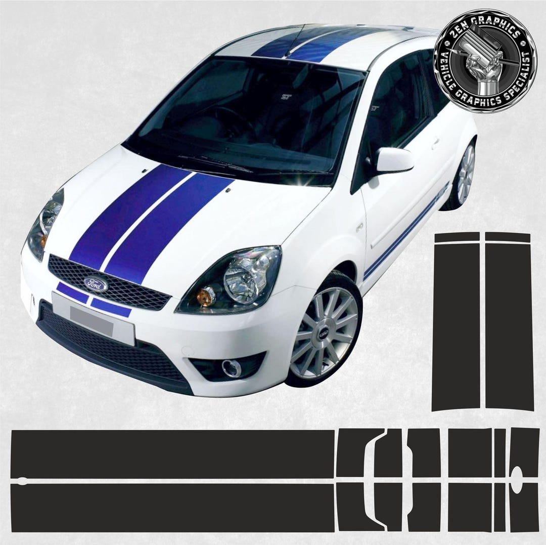 Exact Spec Over the Top Stripes for Ford Fiesta MK6 ST & ZS Zetec S ...