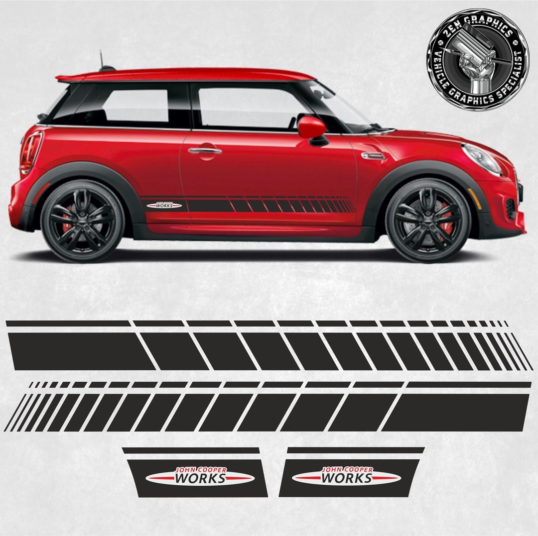 Side Stripes Kit to Fit Mini R56 R57 R58 R59 JCW Cooper S Stickers ...