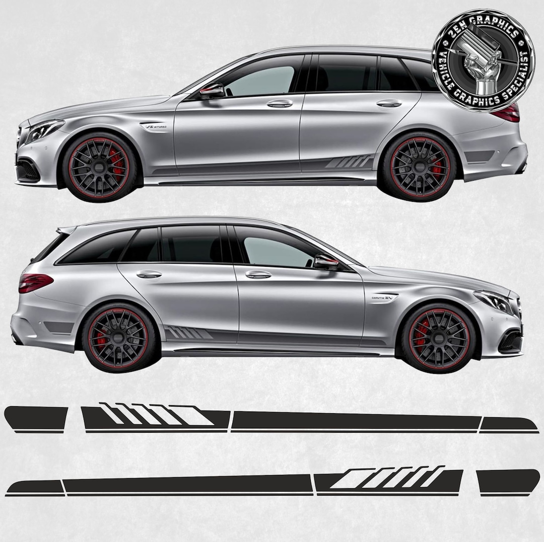 Side Stripes Kit to Fit Mercedes C63 S AMG Edition 1 Wagon / Estate ...