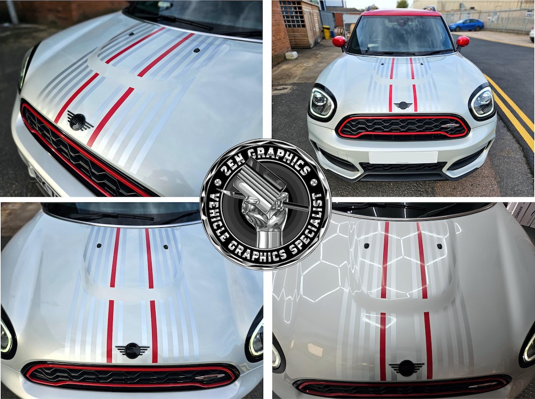 Replacement 306 HP Bonnet Stripes for Mini F60 Countryman Cooper S ...