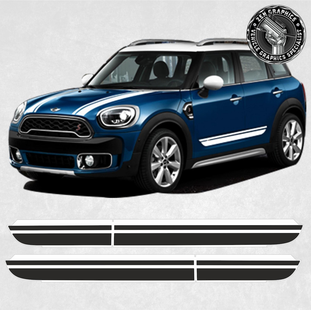 Side Stripes to Fit Mini F60 Countryman Cooper Stickers Decals Graphics ...