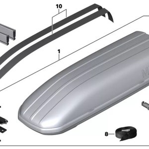 Stripes Kit to Fit Mini Genuine 320 Litre Roof Box Stickers Decals ...