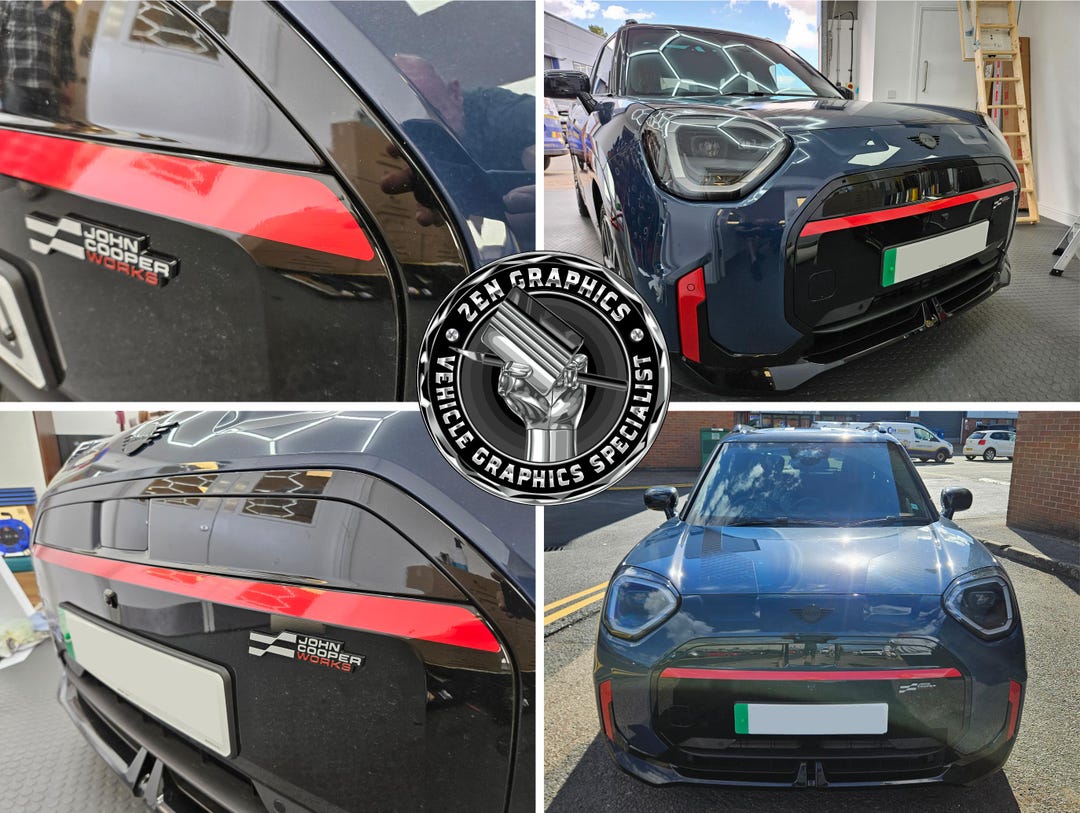 Grille Stripe for Mini J05 Aceman JCW Stickers Decals Graphics Adhesive ...