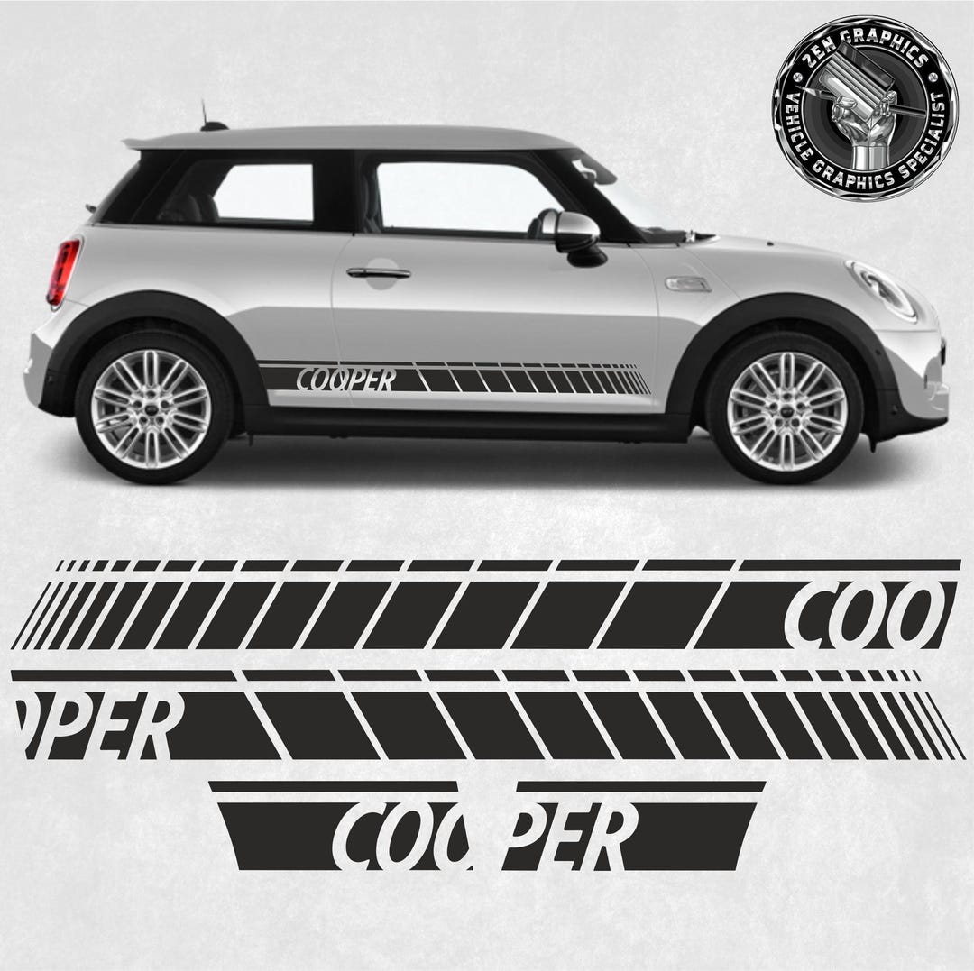 Side Stripes Kit to Fit Mini R56 / R57 / R58 / R59 Cooper Stickers ...