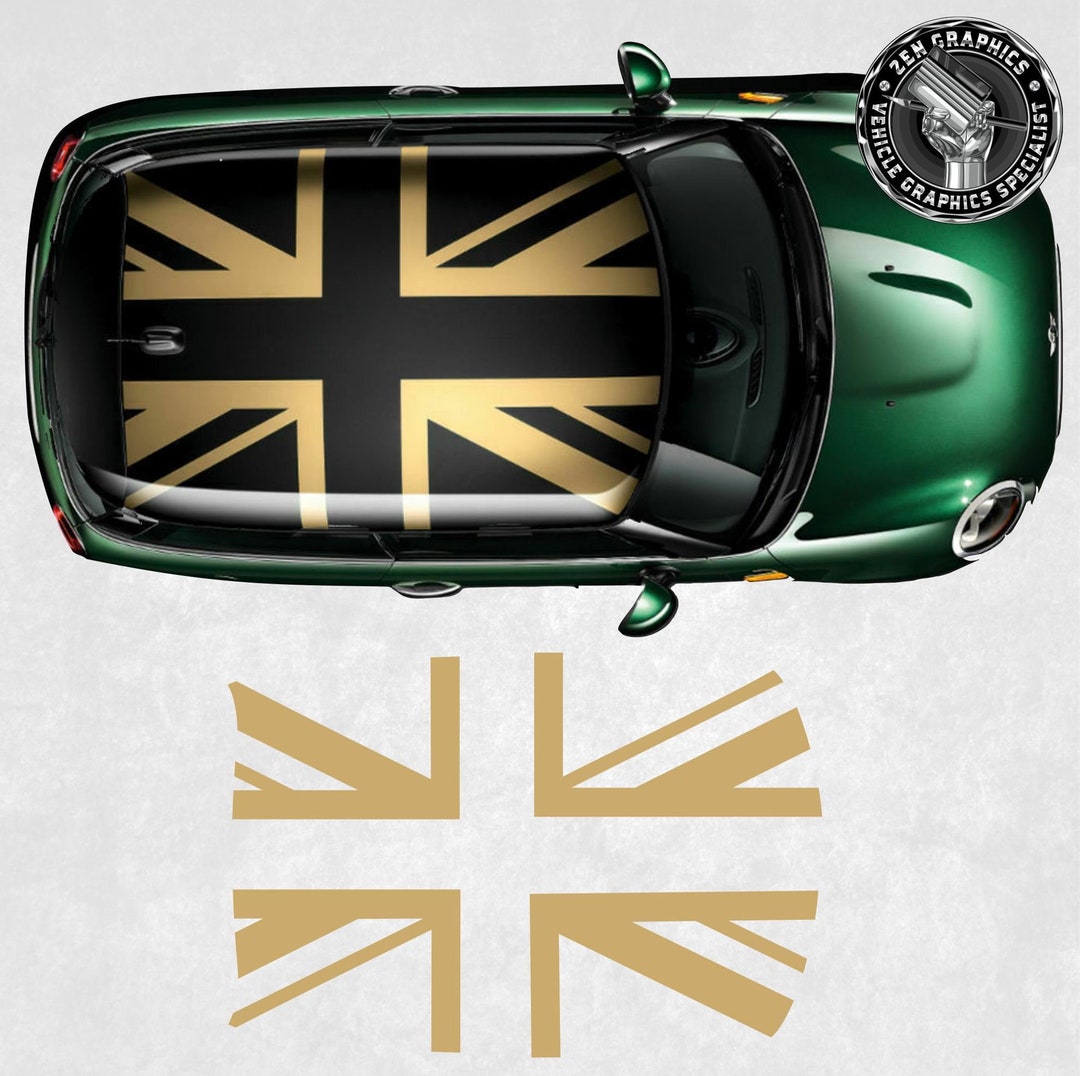 Roof Union Jack Graphics to Fit Mini F56 Cooper S Vinyls Decals ...
