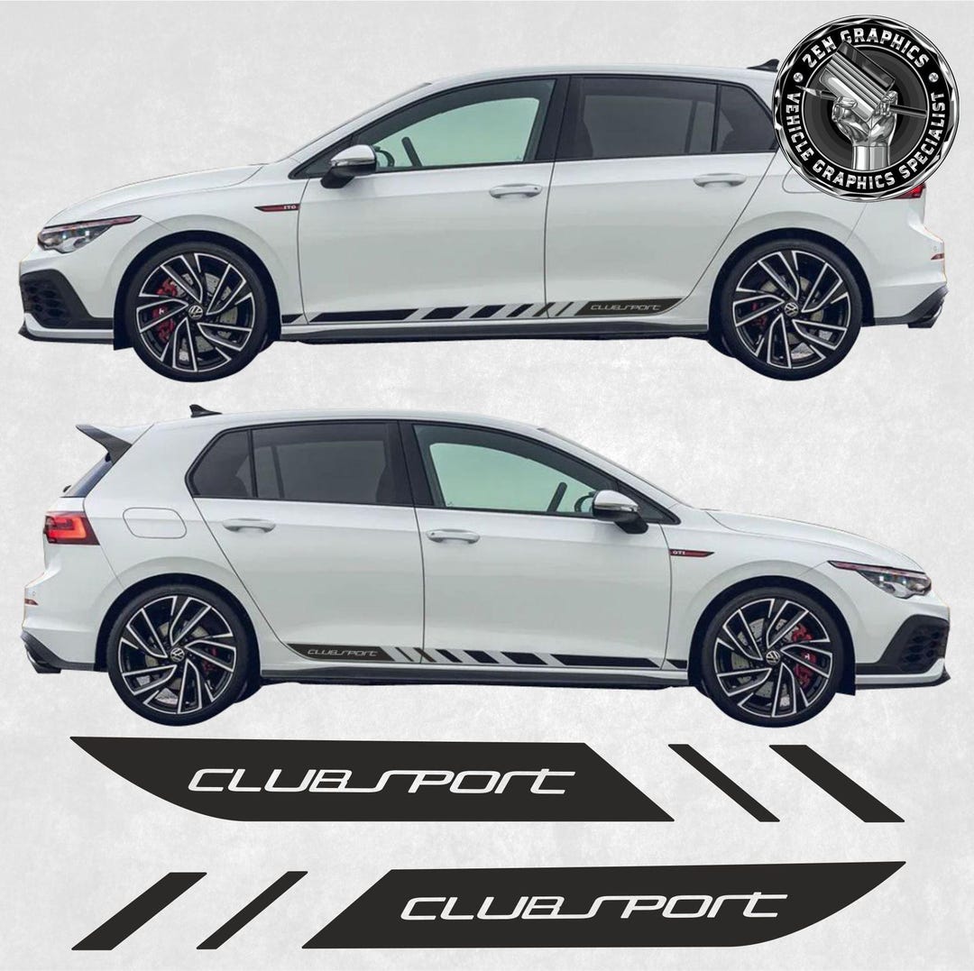 Side Quarter Stripes / Stickers Kit to Fit Golf R MK8 Clubsport ...