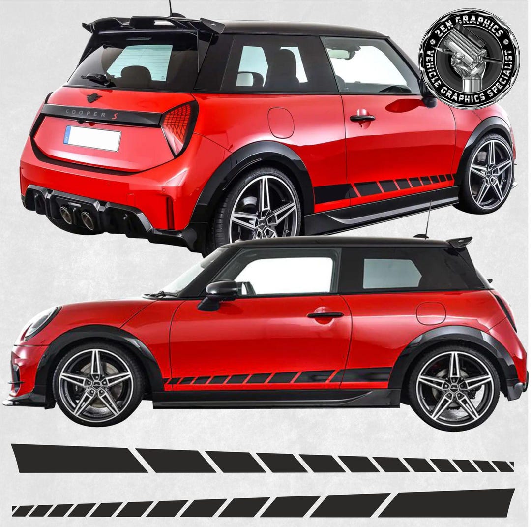 Side Sport Stripes for Mini F66 3 Door Cooper S JCW Works Vinyl Decals ...