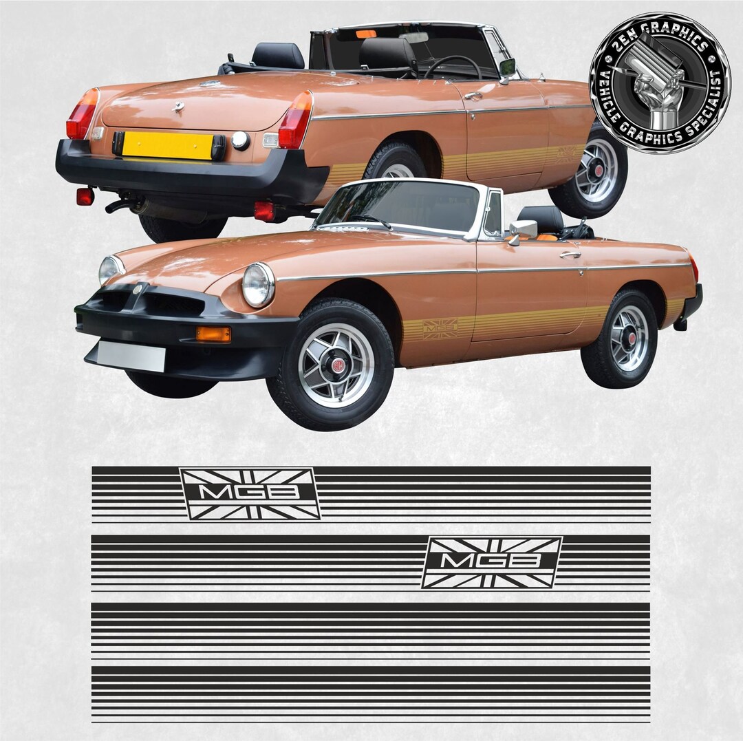 Side Stripes to Fit MGB Limited Edition Decals Stickers Graphics Wrap ...