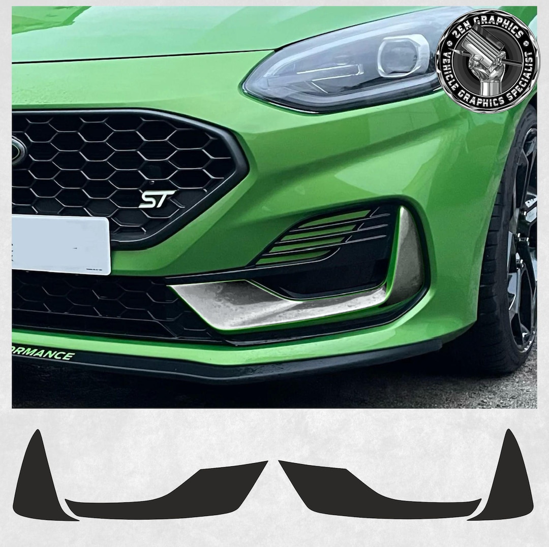 Front Quarter Bumper Accents to Fit Ford Fiesta MK8.5 ST St-line Vinyl ...