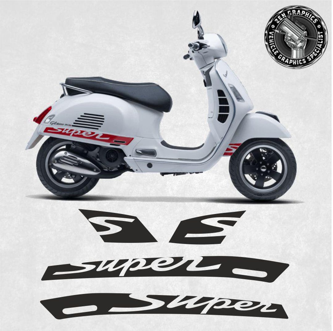 Stripes to Fit Vespa GTS Super 2006 - 2019 Stickers Graphics Wrap ...