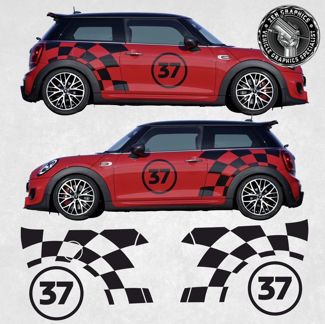 Side Graphics Kit to Fit Mini F56 / F57 Cooper S / JCW Paddy Hopkirk ...