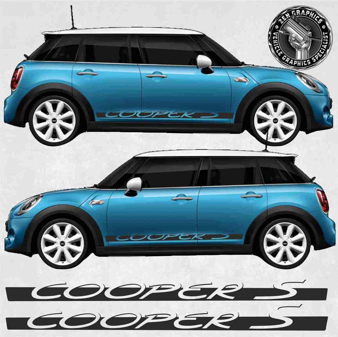 Side Stripes Kit to Fit Mini F55 5 Door Cooper Stickers Exact Factory ...