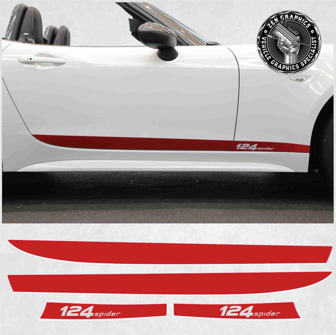 Exact Side Stripes for Fiat 124 Spider Abarth Stickers Exact Correct ...