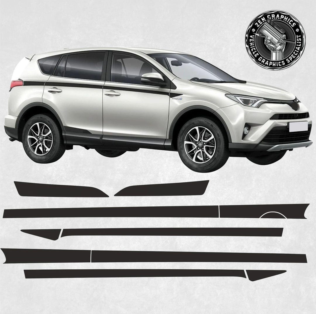 Side Stripes Kit to Fit RAV4 2010 - 2015 Decals Stickers Hexis Suptac ...
