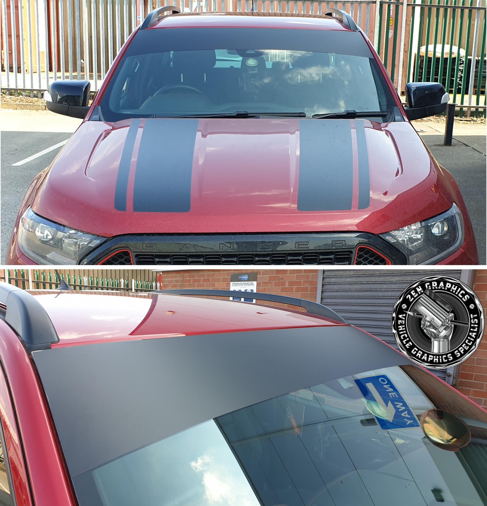 Sun Strip to Fit Ford Ranger Wildtrak Graphics Stickers Foils ...